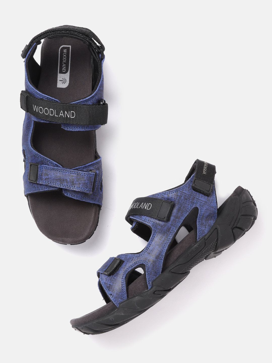 Buy Woodland Men Blue & Black Sports Sandals - Sports Sandals for Men ...