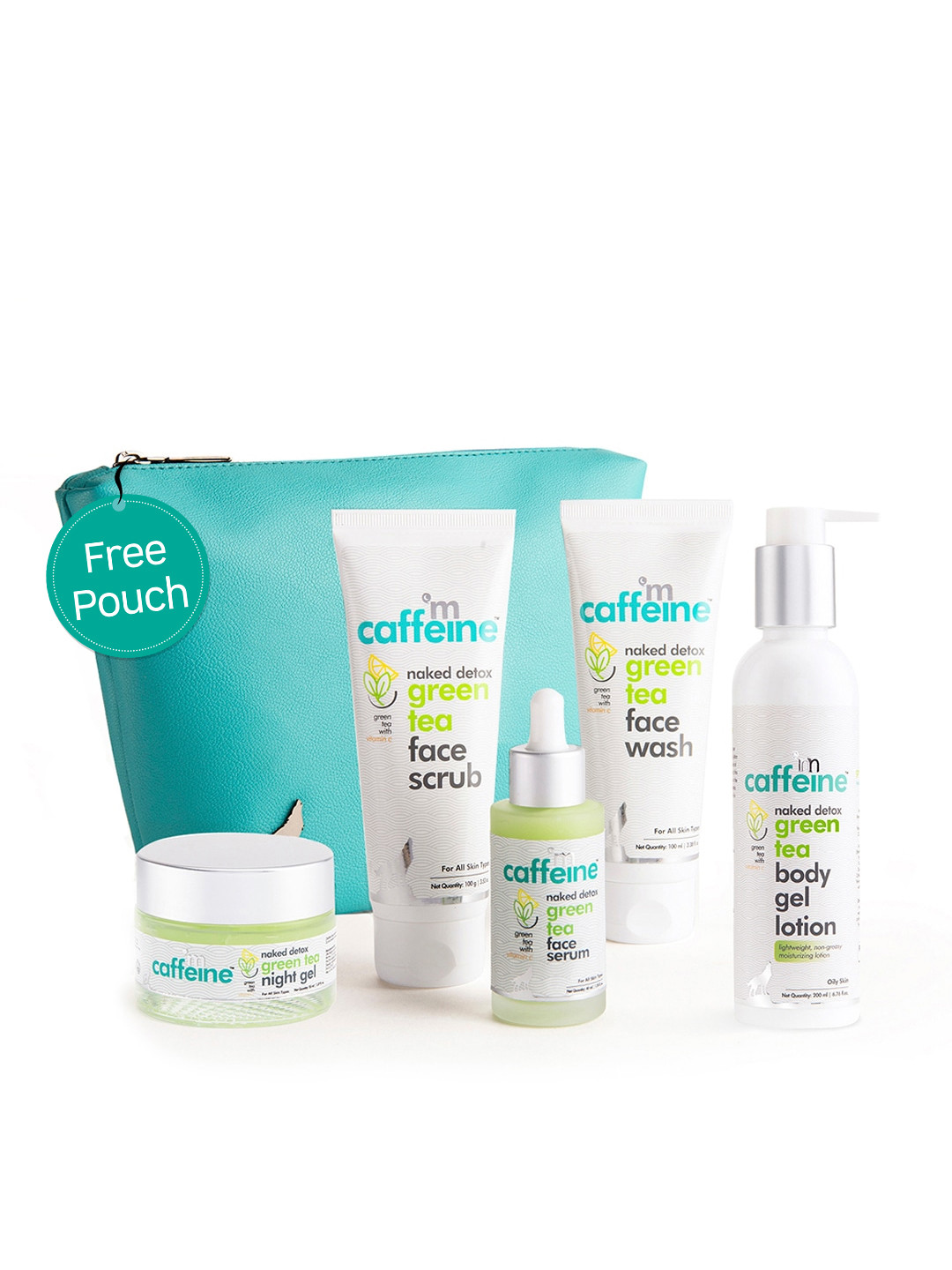 Buy MCaffeine Summer Ready Green Tea Kit 490 Ml - Skin Care Combo for ...