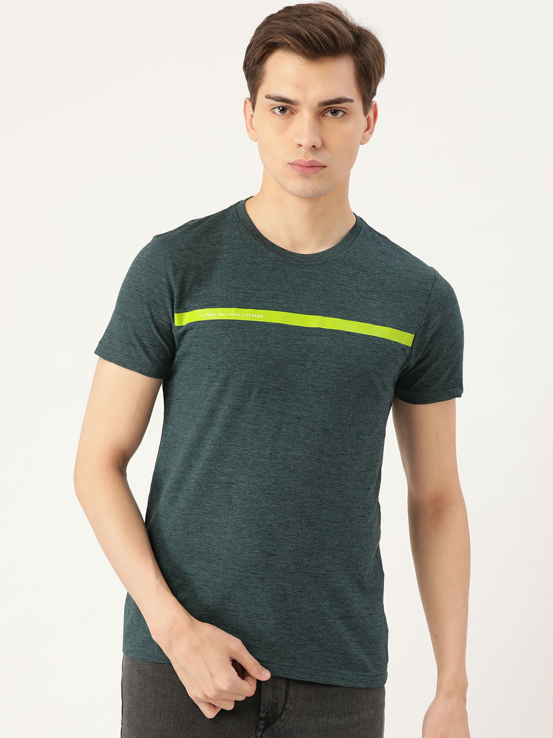 Buy Flying Machine Men Teal Green T Shirt - Tshirts for Men 14129004 ...
