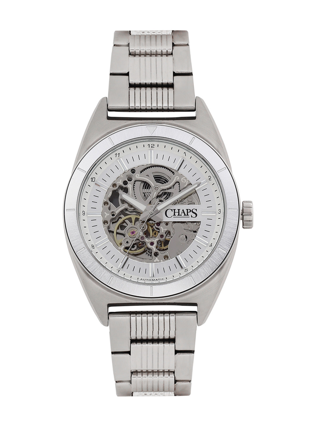 Buy CHAPS ROCKTON Men Silver Toned Visible Mechanism Dial Watch CHP9505 ...
