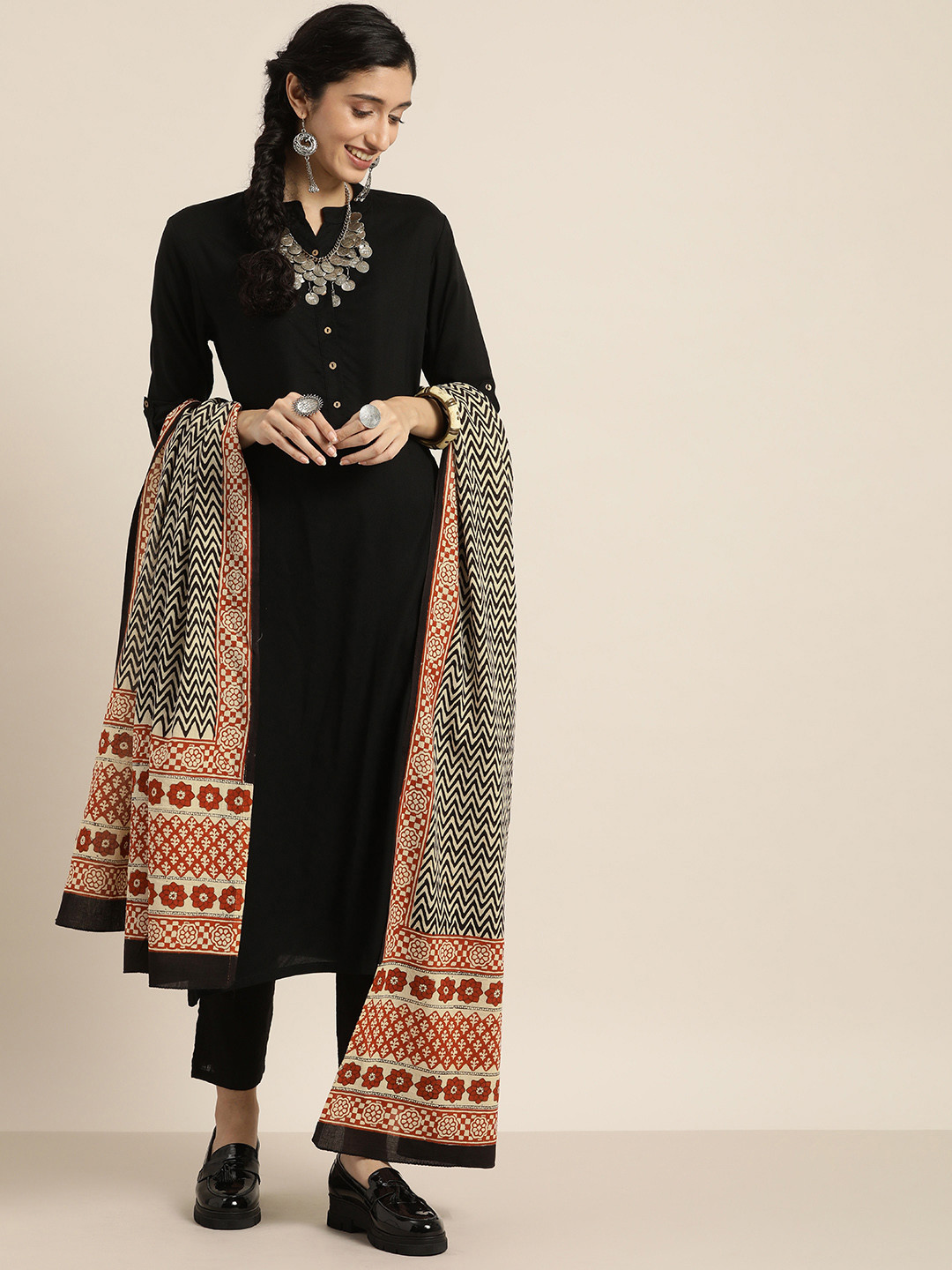 Buy Taavi Bagru Hand Block Print Pure Cotton Sustainable Dupatta ...