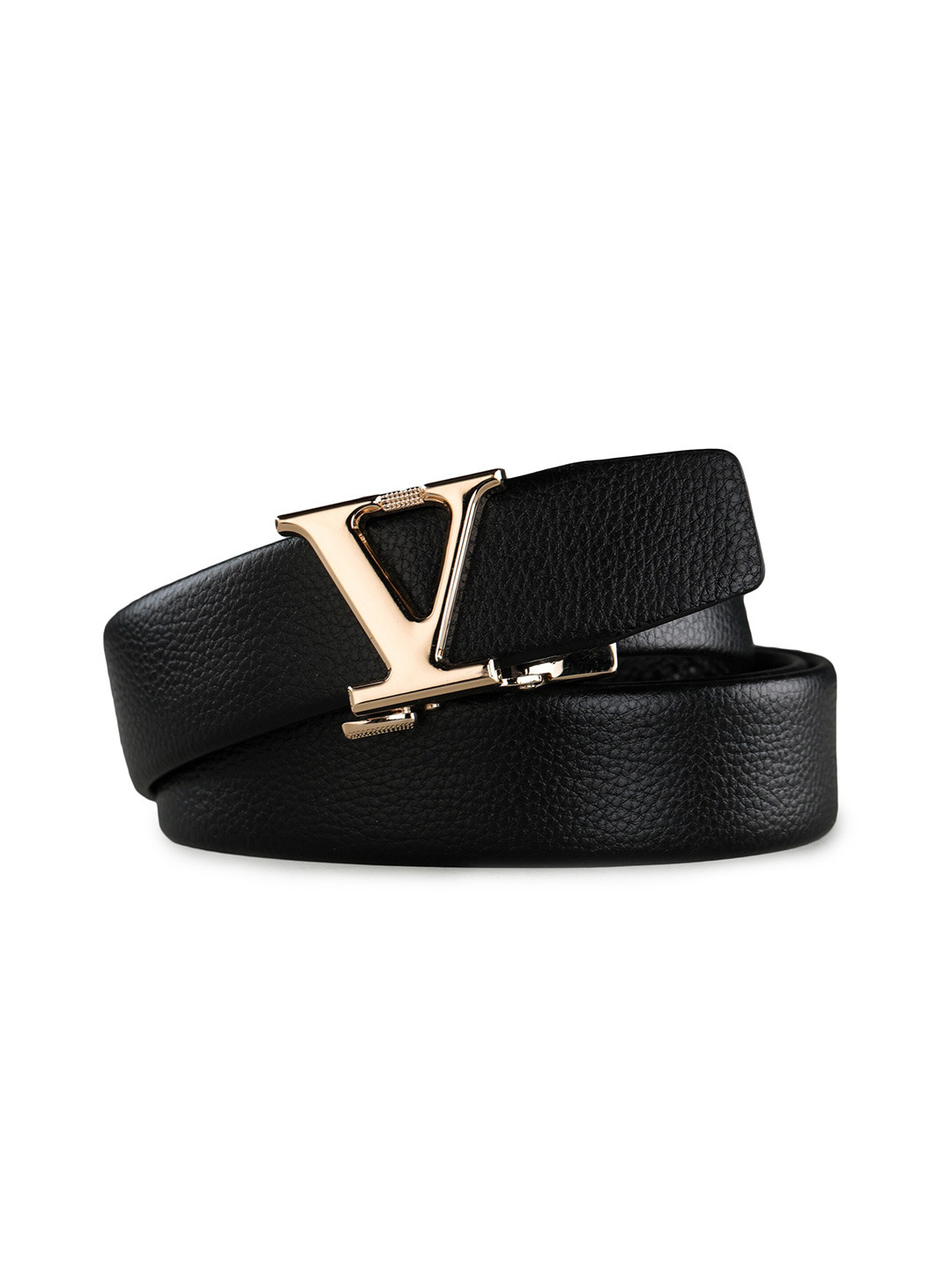 Buy Kastner Men Black Solid V Buckle Belt - Belts for Men 14136608 | Myntra