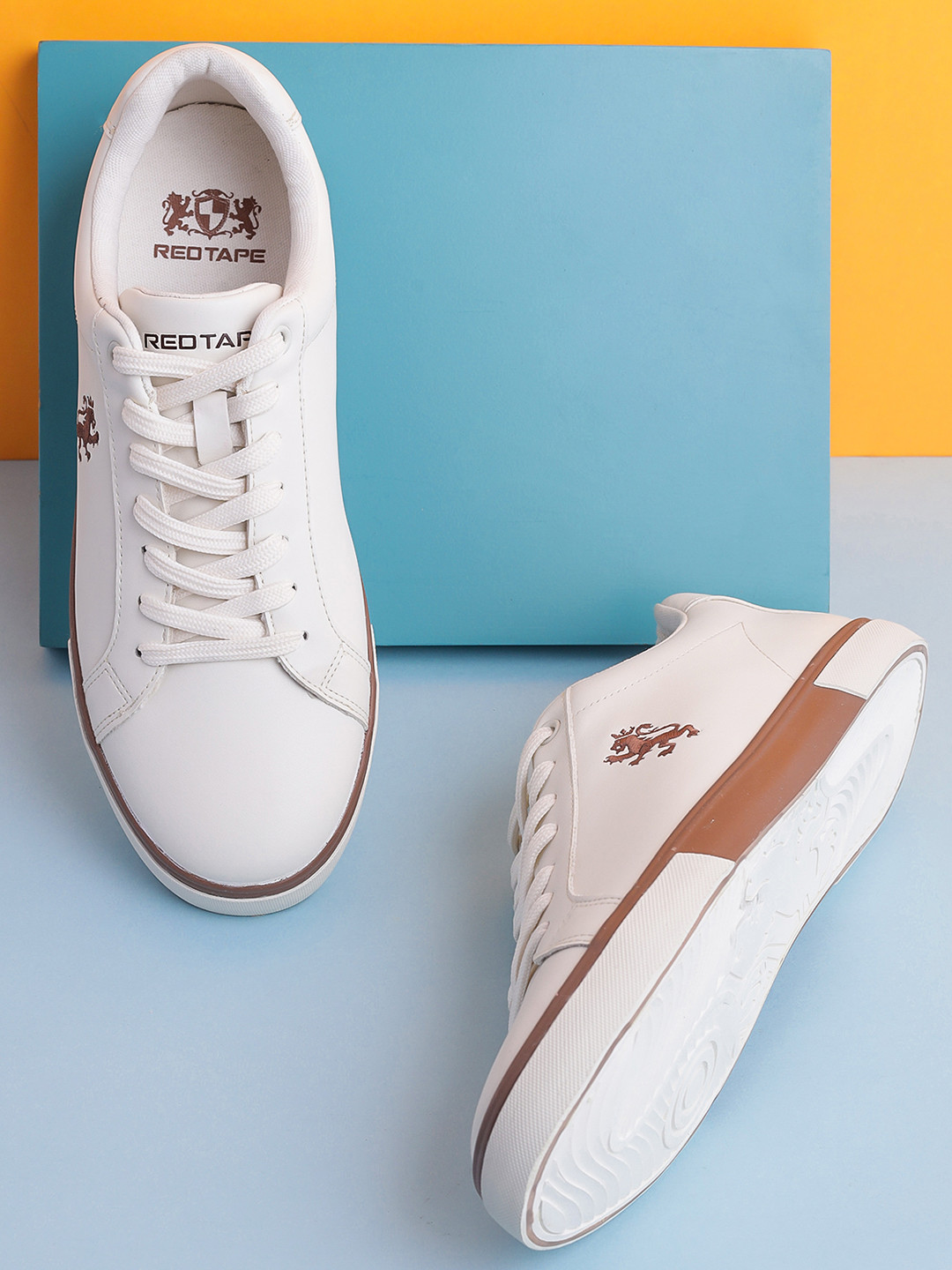 Buy Red Tape Men White Solid Sneakers - Casual Shoes for Men 14141128 ...