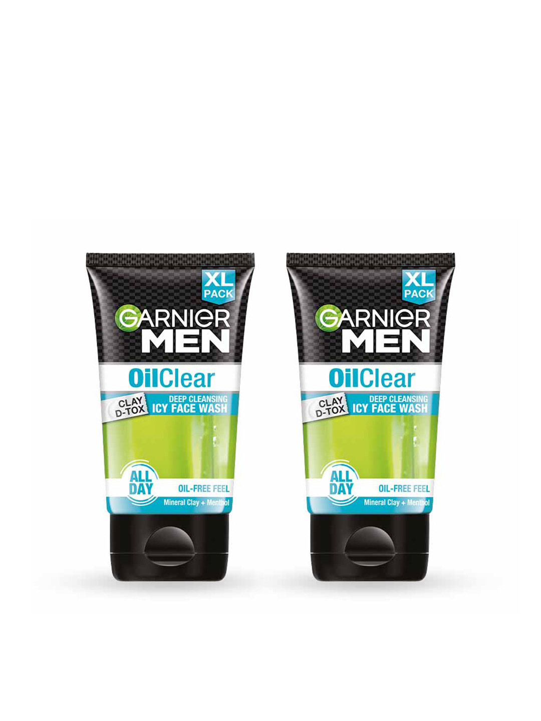 Buy Garnier Men 2 Pcs Oil Clear Deep Cleansing Icy Face Wash With Mineral Clay 150g Each - Face ...