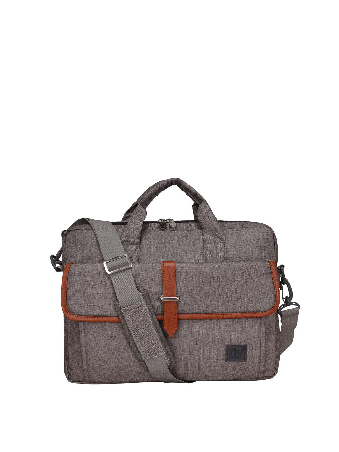 Buy Fly Fashion Unisex Grey Textured Laptop Bag - Laptop Bag for Unisex ...