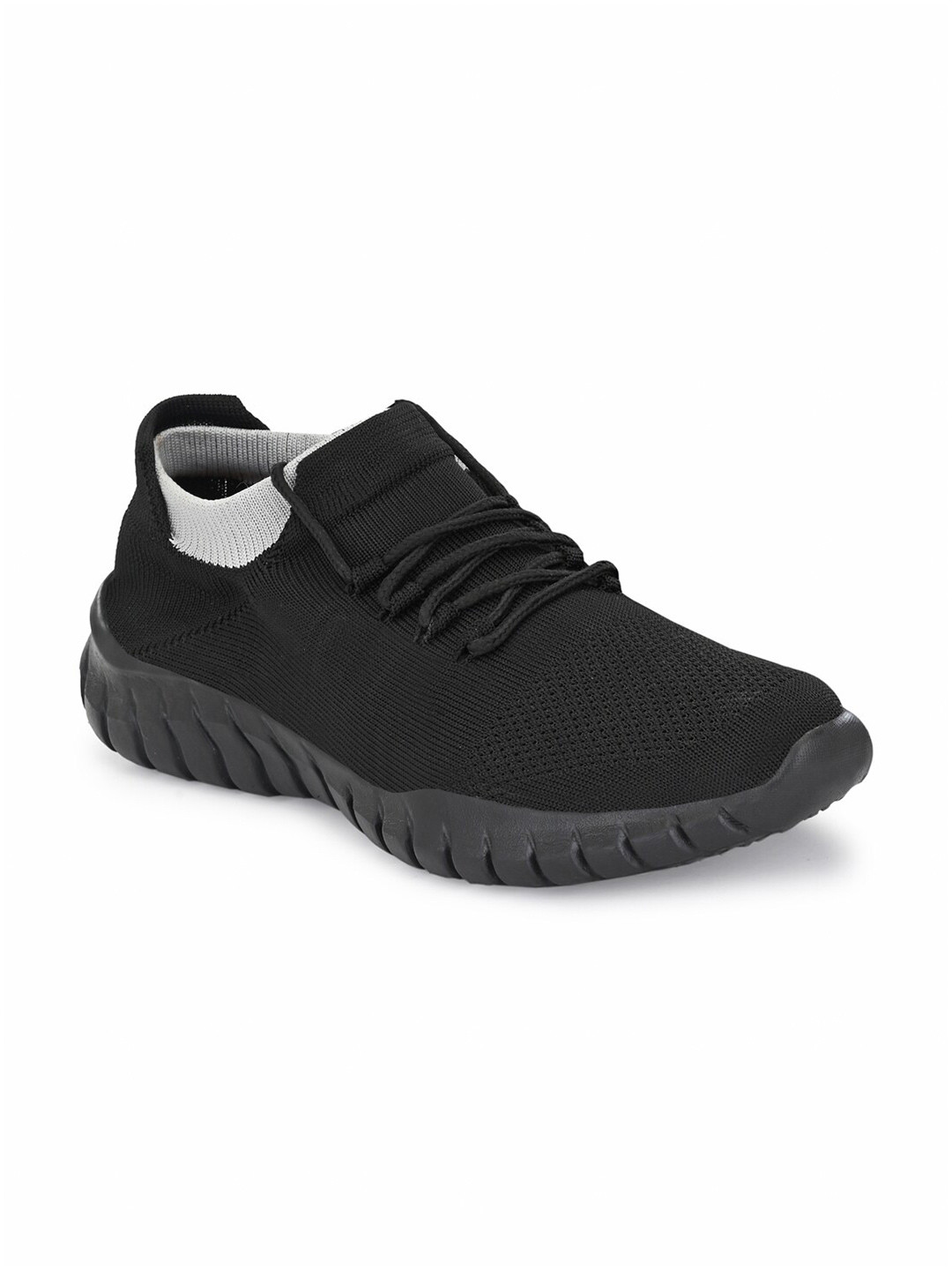 Buy AfroJack Men Black Textile Running Shoes - Sports Shoes for Men ...