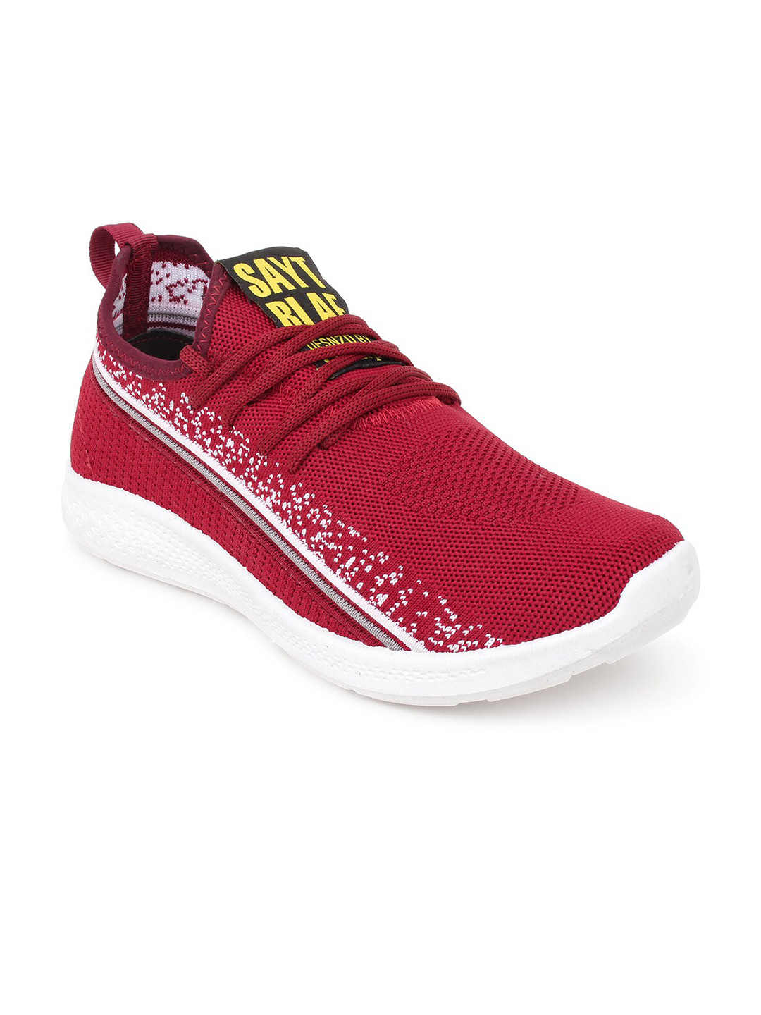 Buy Champs Men Maroon Textile POWER 3 ON Running Shoes - Sports Shoes ...