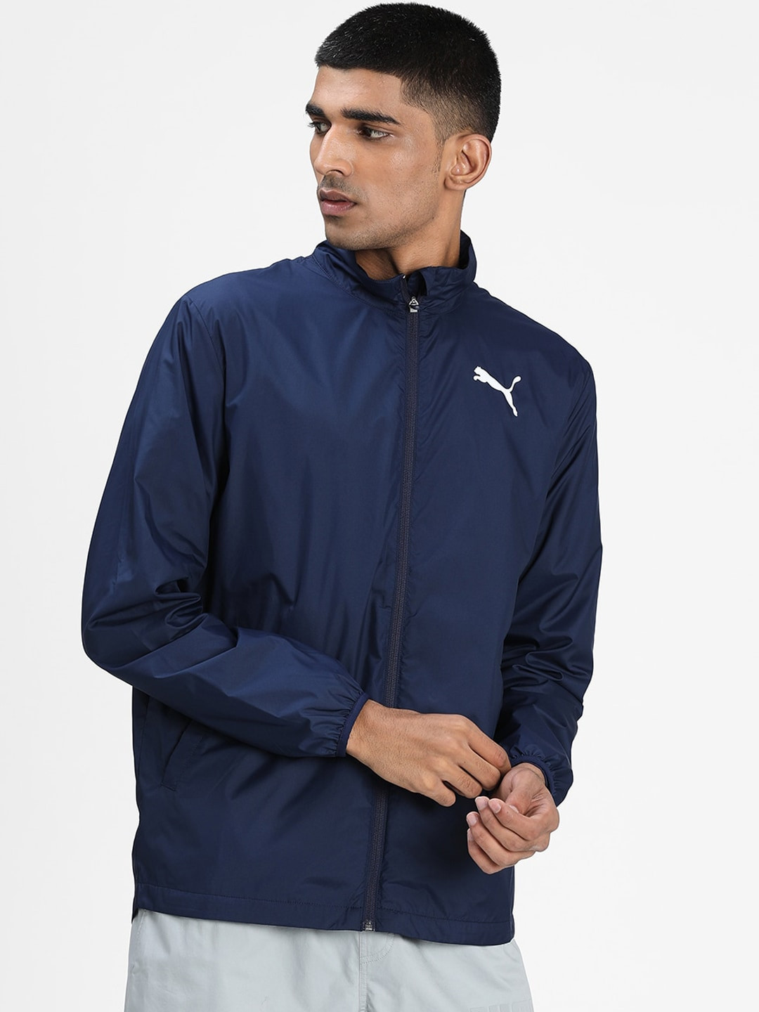 Buy Puma Men Navy Blue Solid Active Sporty Sustainable Jacket - Jackets ...