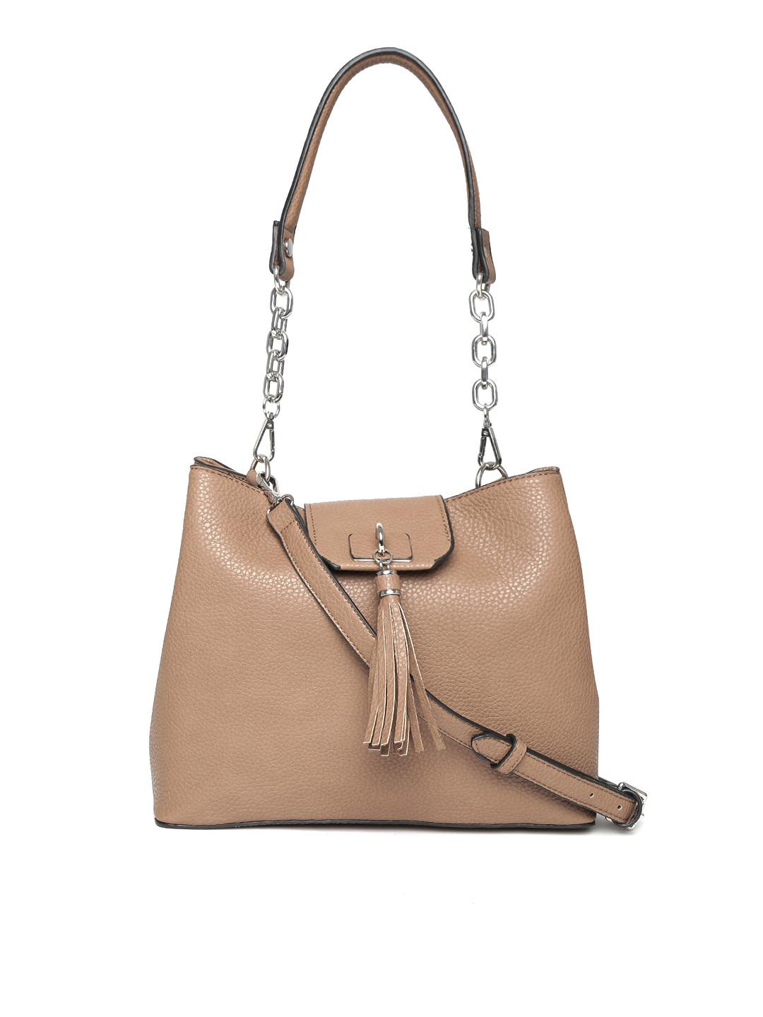 Buy Parfois Brown Textured Shoulder Bag With Sling Strap - Handbags for ...