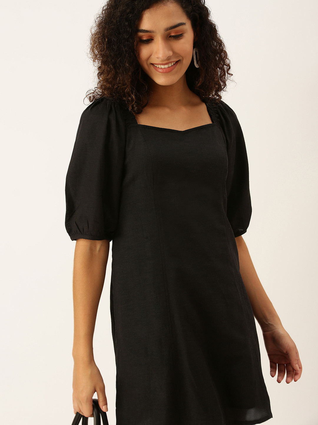 Buy AND Black A Line Mini Dress - Dresses for Women 14190576 | Myntra
