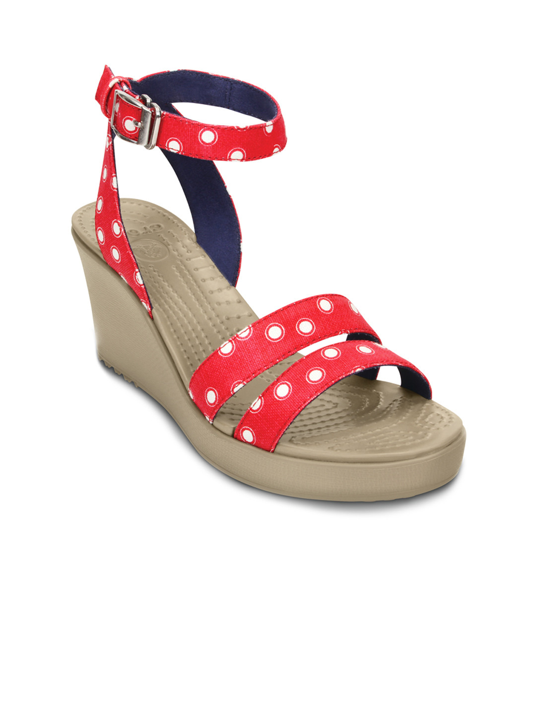 Buy Crocs Leigh Women Red Printed Wedges - Heels for Women 1420523 | Myntra