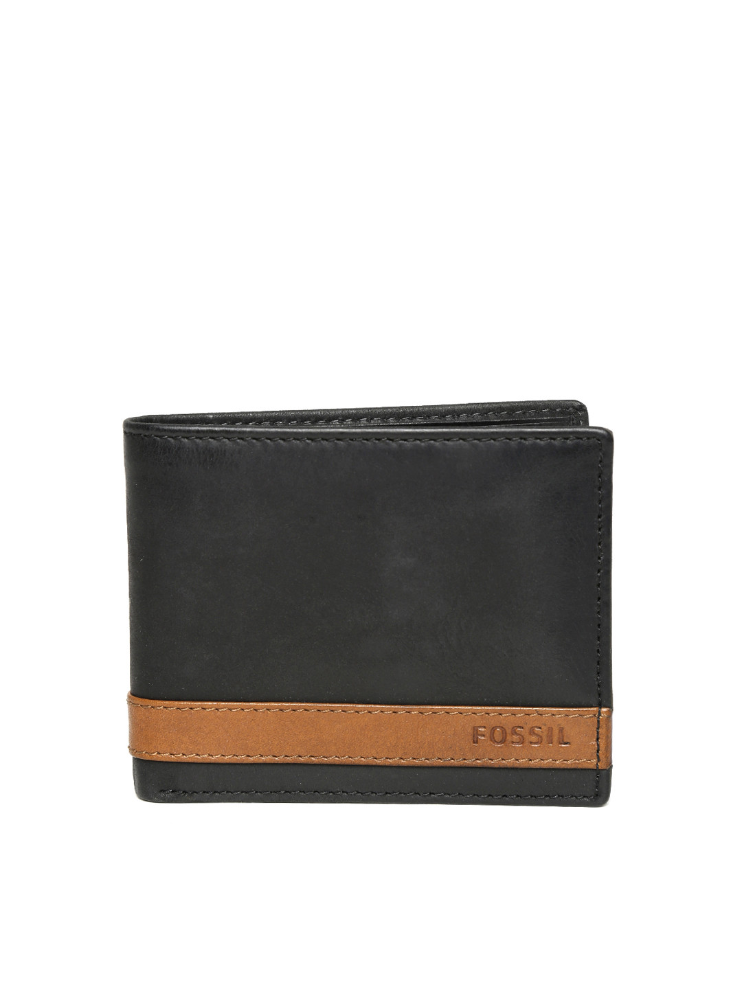Buy Fossil Men Black Genuine Leather Wallet - Wallets for Men 1420767 ...