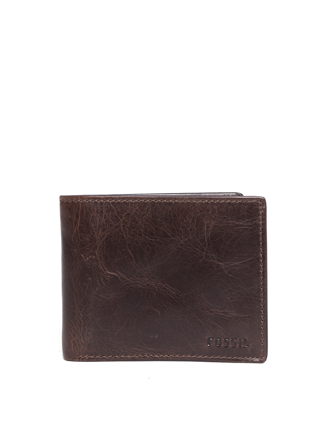 Buy Fossil Men Brown Genuine Cowhide Leather Wallet - Wallets for Men ...