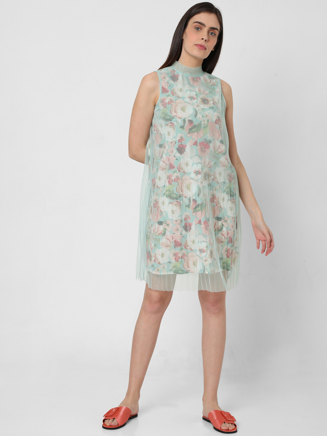 Buy Vero Moda Women Green Floral Printed Sheath Dress - Dresses for ...