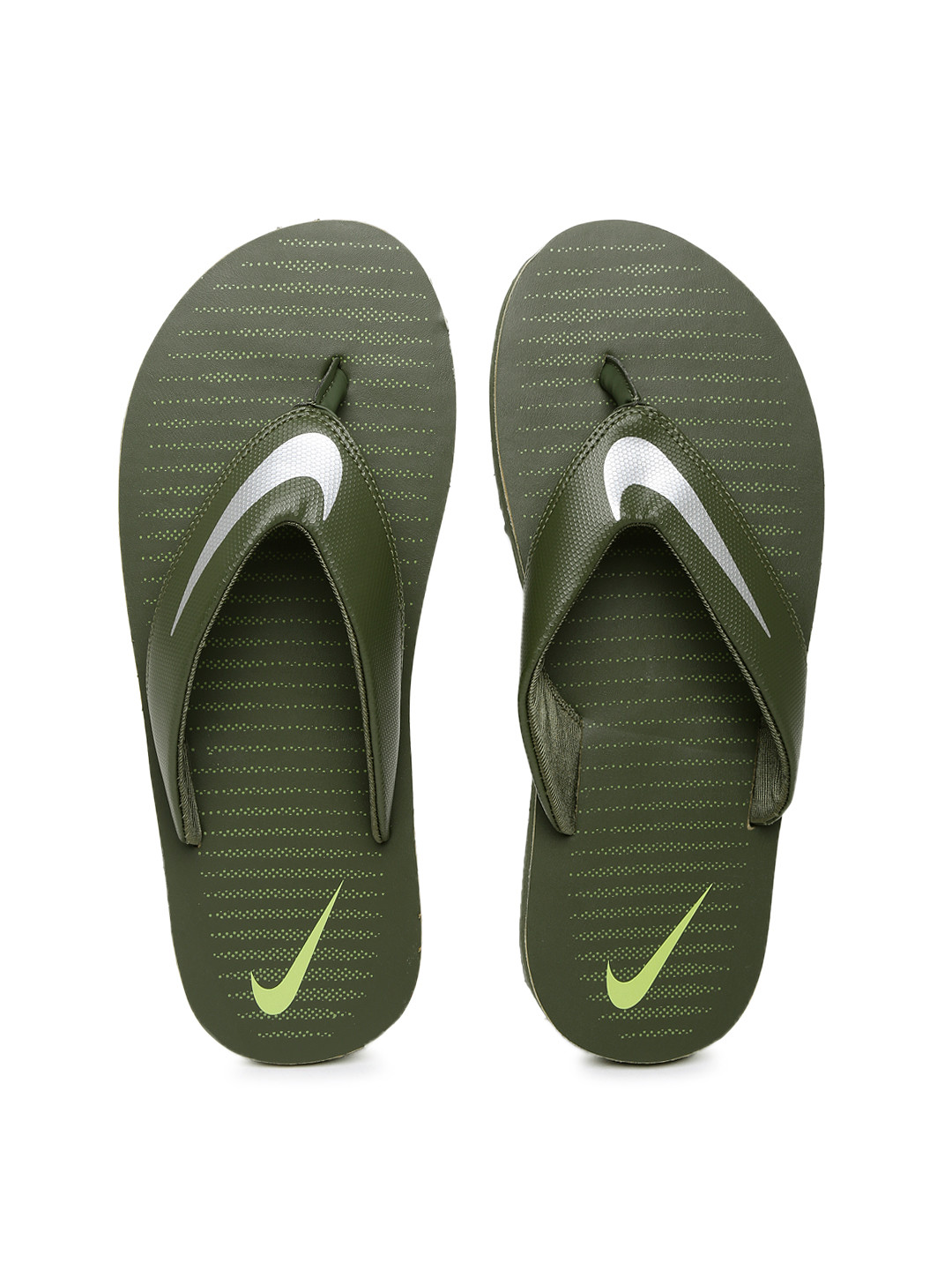 Buy Nike Men Olive Green Printed Chroma Flip Flops - Flip Flops for Men ...