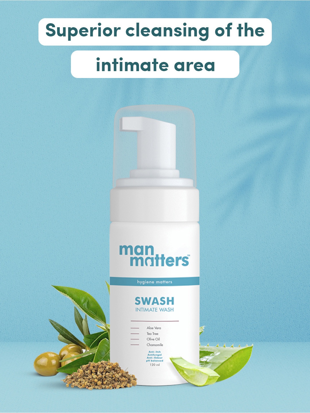 Buy Man Matters SWASH Intimate Wash With Anti Fungal Properties 120 Ml ...