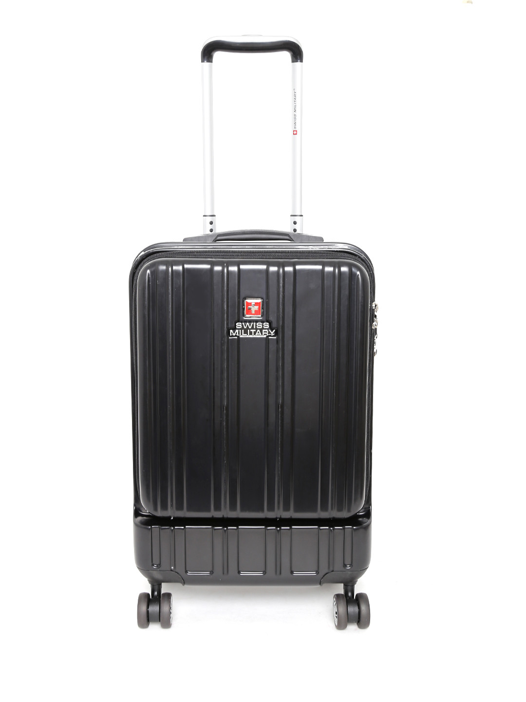 Buy SWISS MILITARY Unisex Black Magica 20 IN Cabin Trolley Suitcase ...