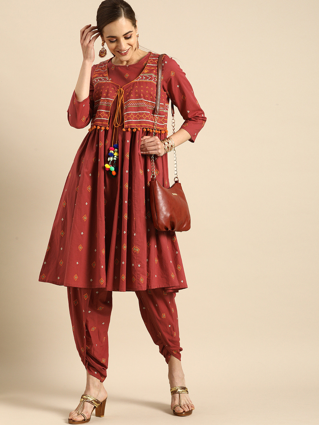 Buy Anouk Ethnic Motifs Pure Cotton Kurta Set - Kurta Sets for Women ...