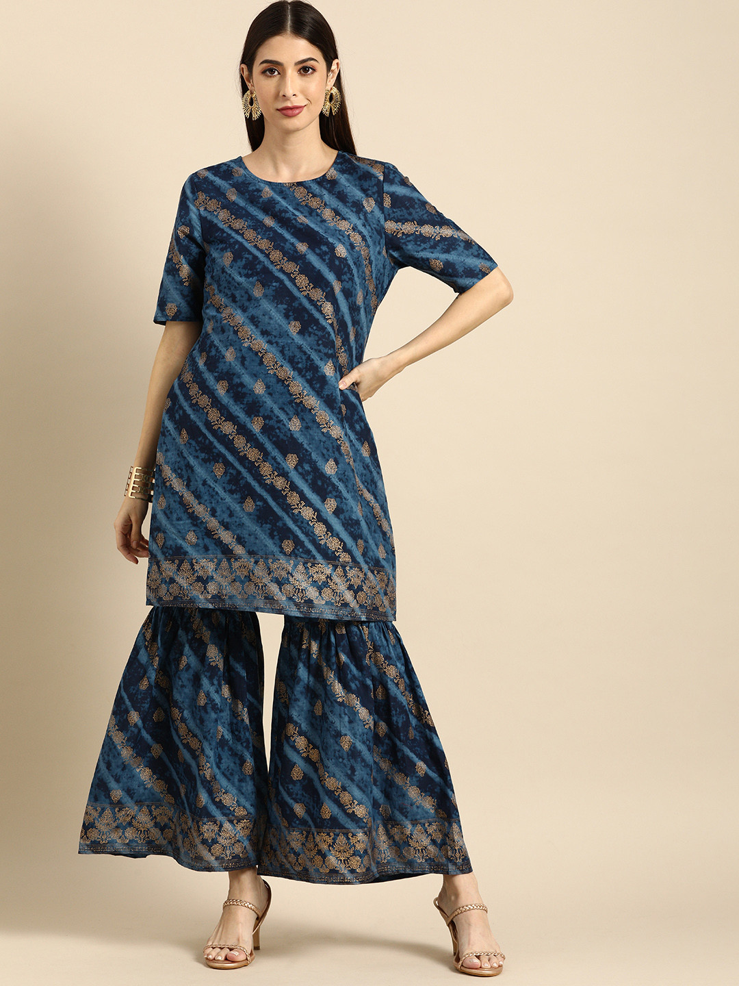 Buy Anouk Printed Pure Cotton Kurta Set - Kurta Sets for Women 14224084 ...