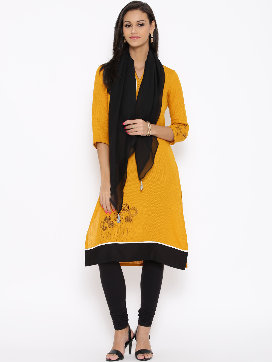 Buy BIBA Black Scarf - Scarves for Women 1424474 | Myntra