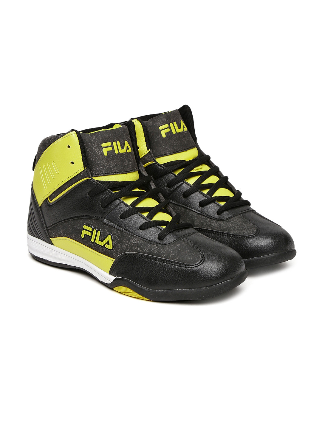 Buy FILA Men Black Manfredo High Top Sneakers - Casual Shoes for Men ...