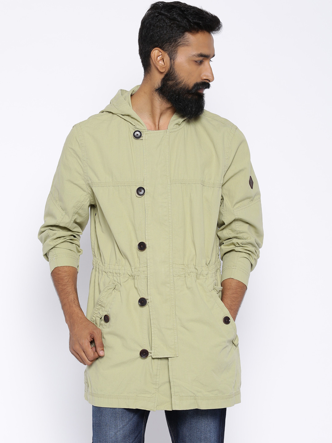 Buy Timberland Light Khaki Hooded Parka Jacket - Jackets for Men ...