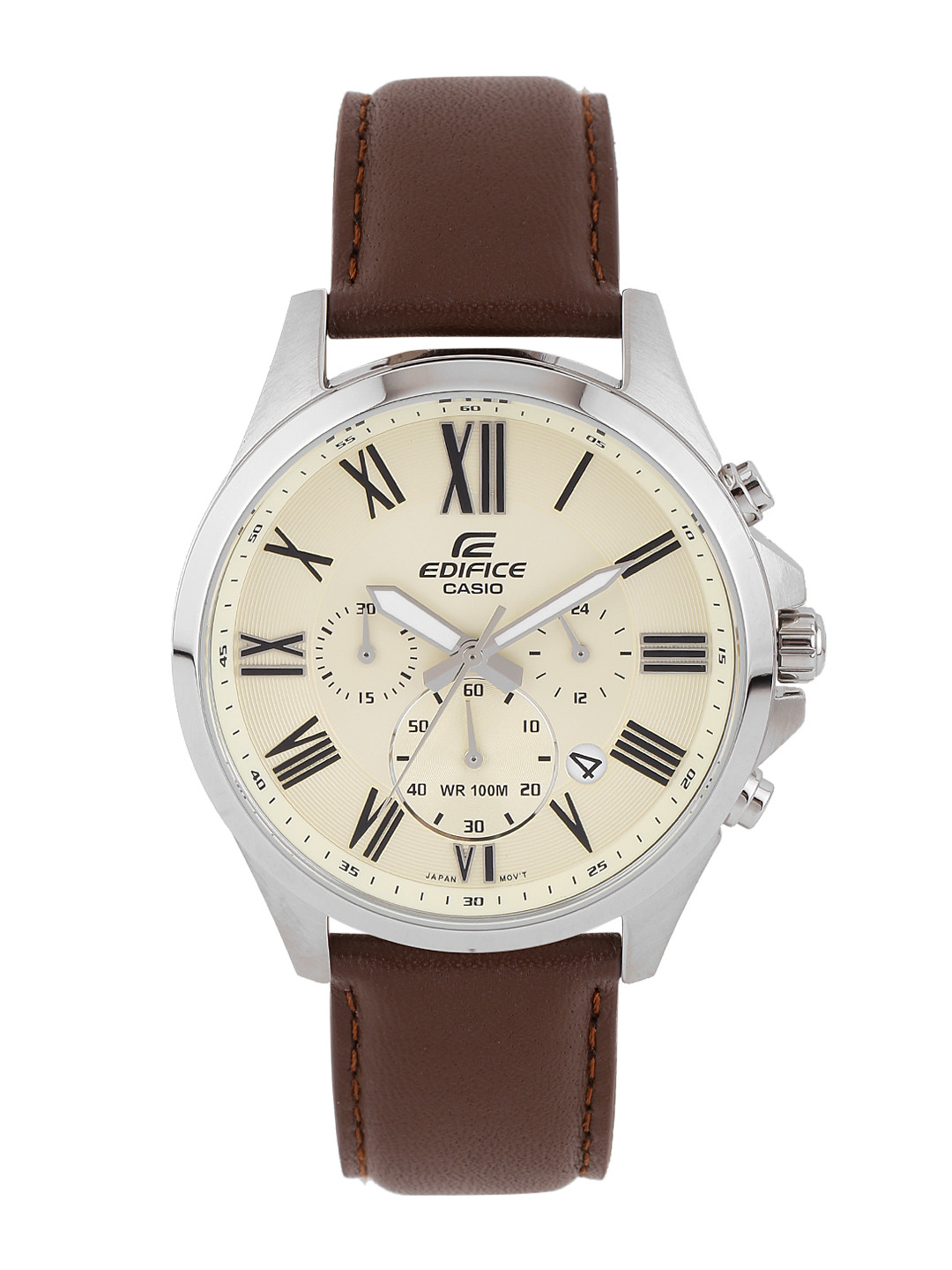 Buy CASIO Edifice Men Off White Dial Chronograph Watch EFV 500L 7AVUDF ...