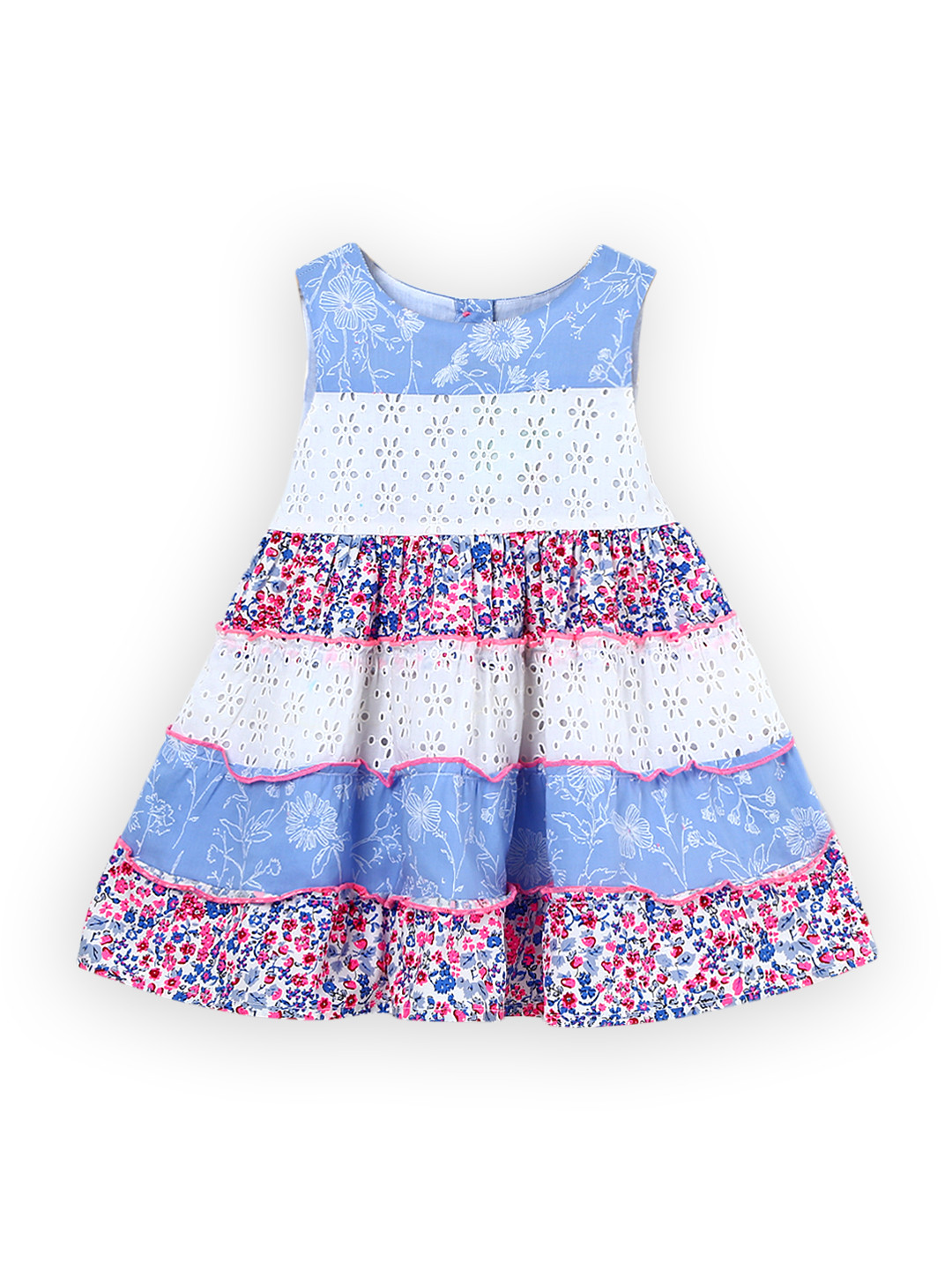 Buy Nauti Nati Girls Multicoloured Printed Fit And Flare Dress ...