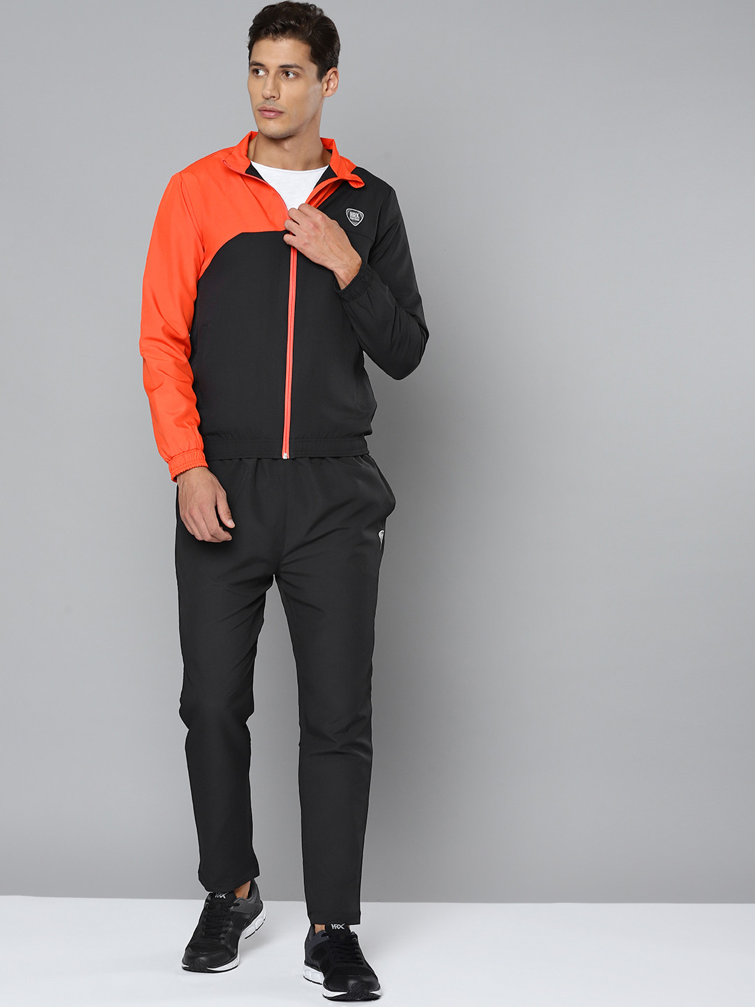 Buy HRX By Hrithik Roshan Football Men Jet Black Rapid Dry Colourblock ...