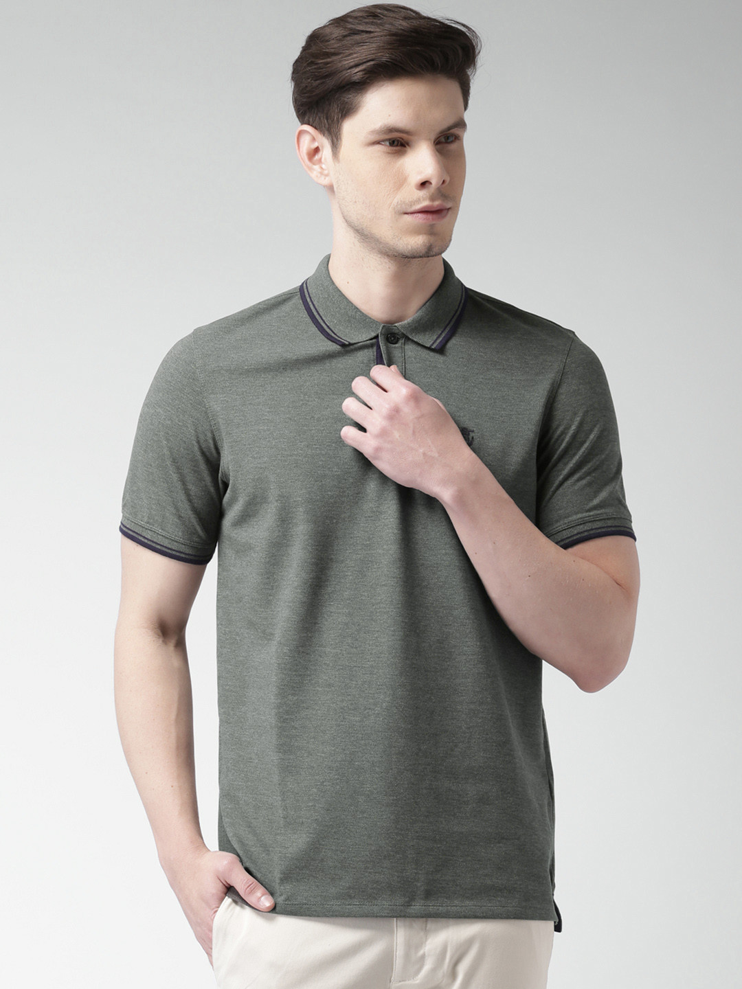 Buy SELECTED Homme Identity Grey Polo T Shirt - Tshirts for Men 1428914 ...