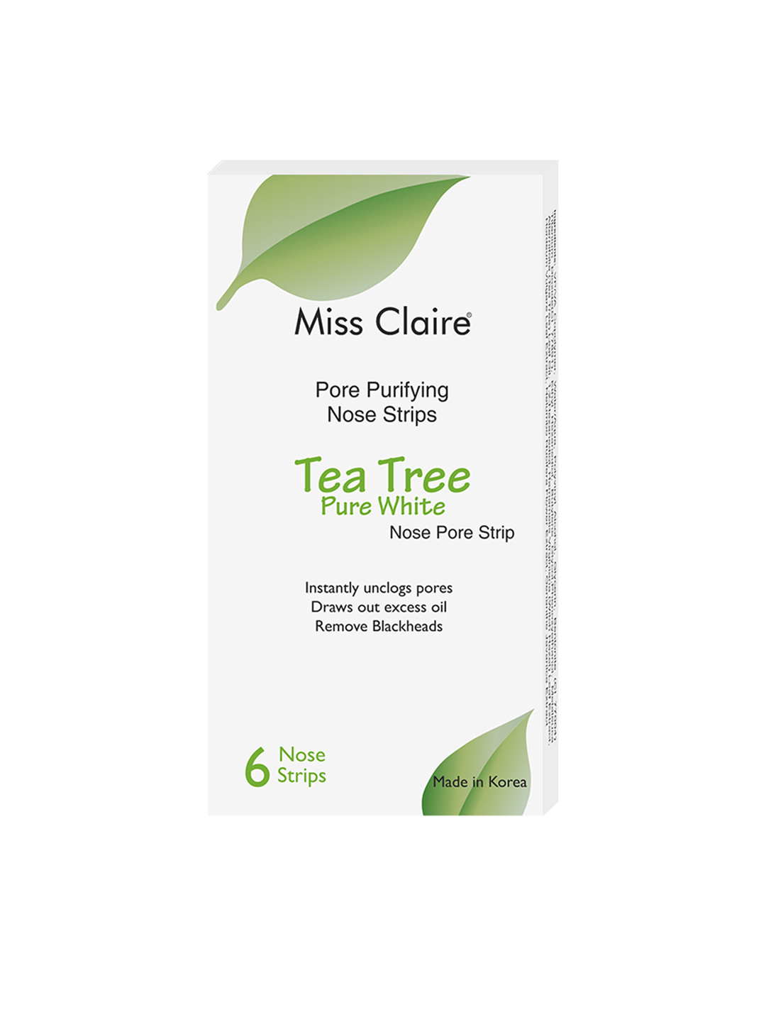 Buy Miss Claire Pack Of 6 Tea Tree Nose Strips - Mask And Peel for ...