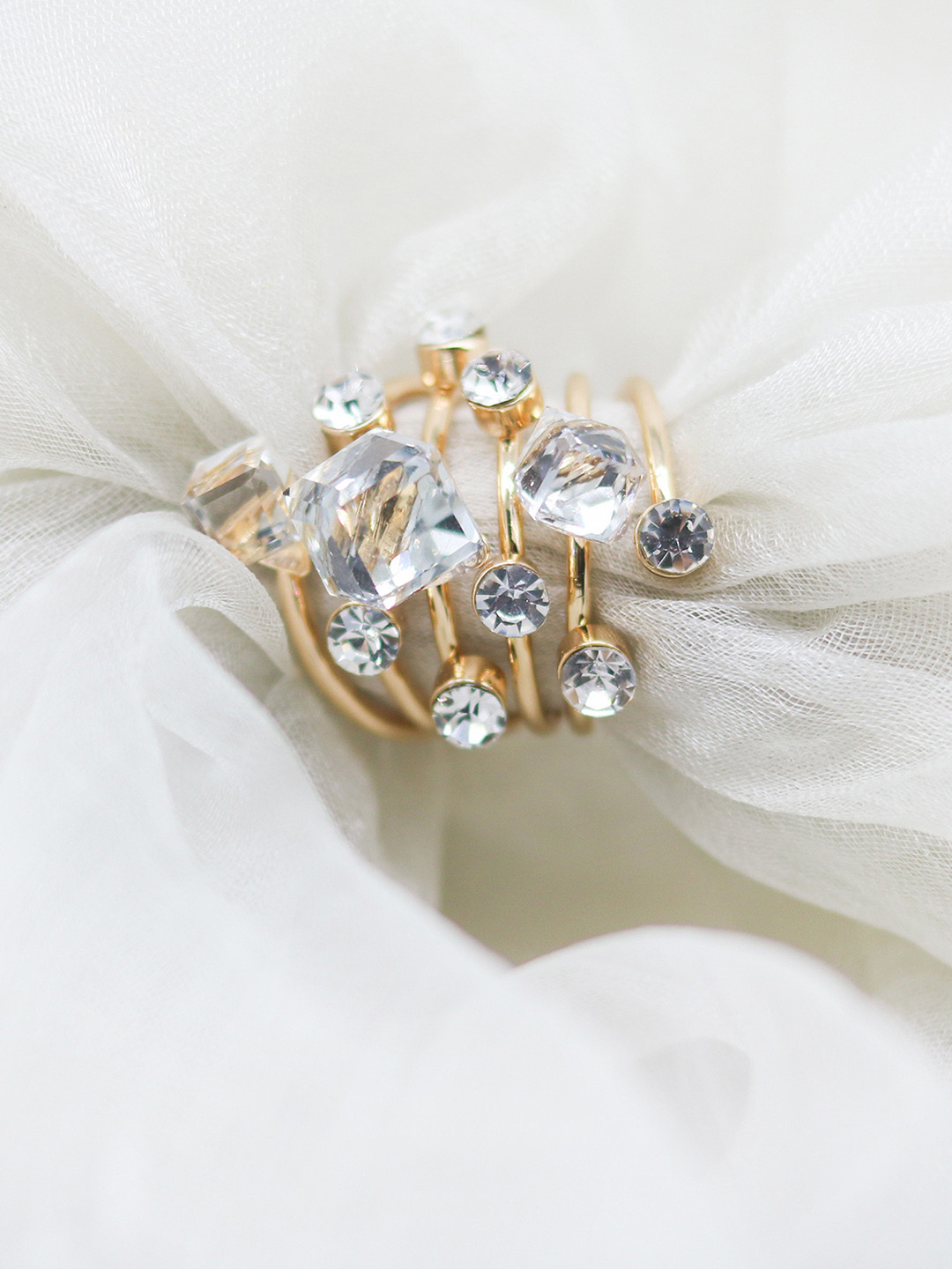 Buy JOKER & WITCH Gold Plated Stone Studded Sprinkle Design Adjustable ...