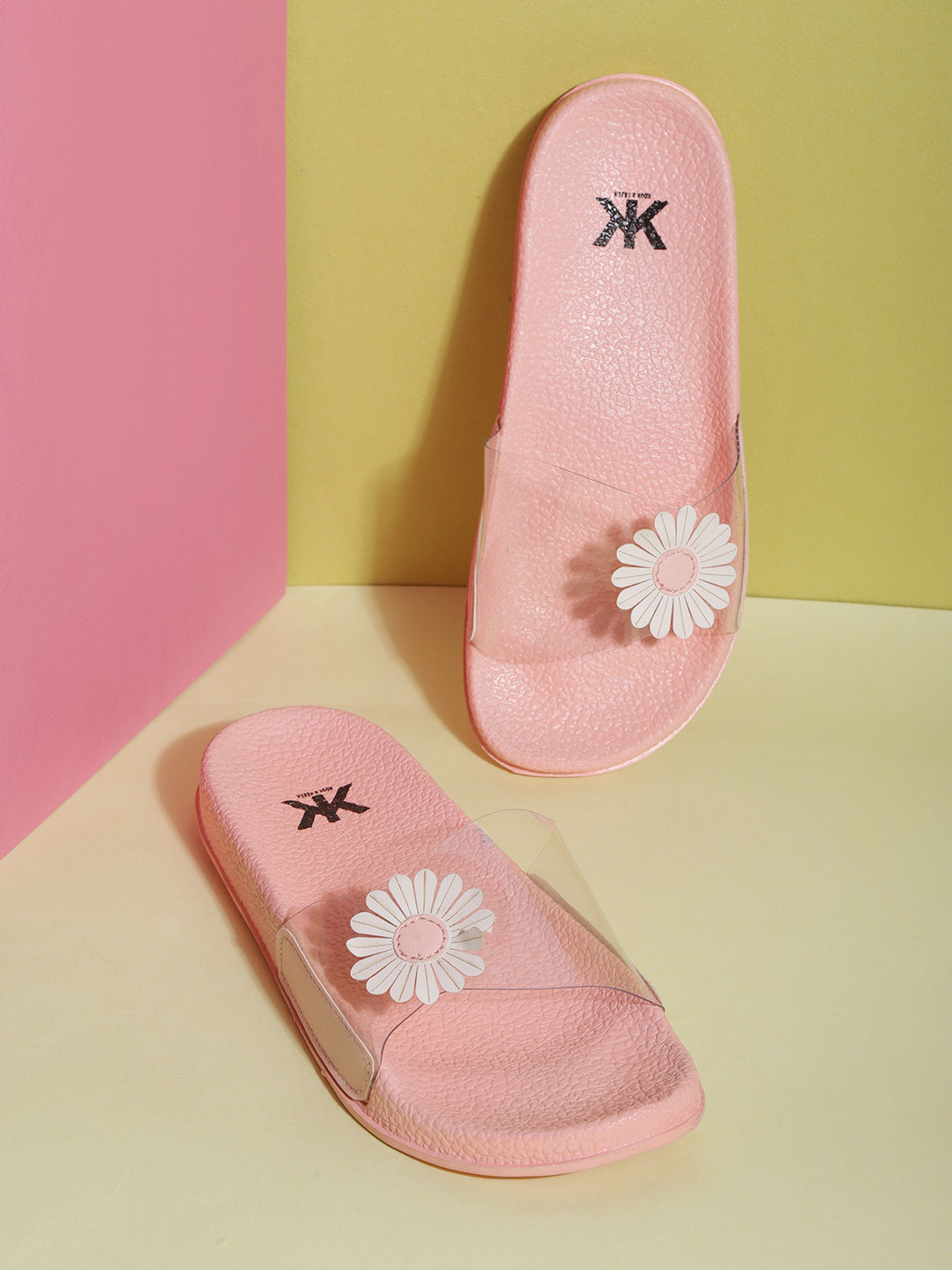 Buy Kook N Keech Women Sliders With Flower Detail - Flip Flops for ...