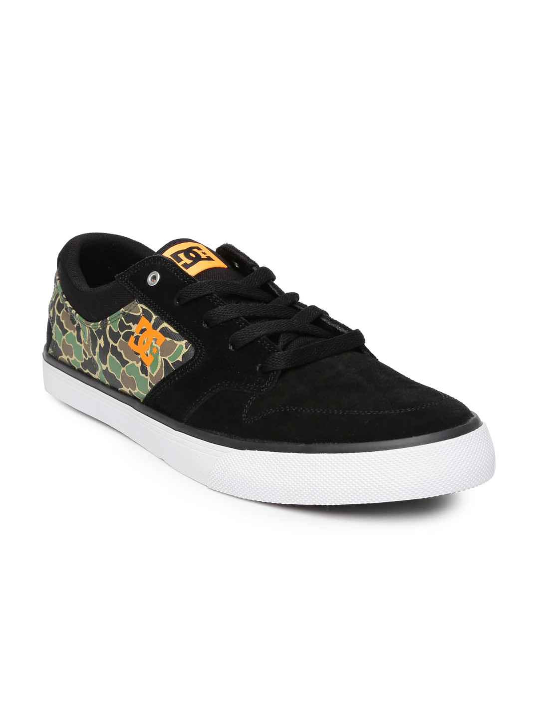 Buy DC Men Black Suede Argosy Vulc Skateboard Casual Shoes With Printed ...