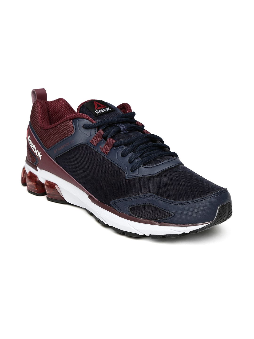 Buy Reebok Men Navy Blue & Maroon JET DASHRIDE 3.0 Running Shoes ...