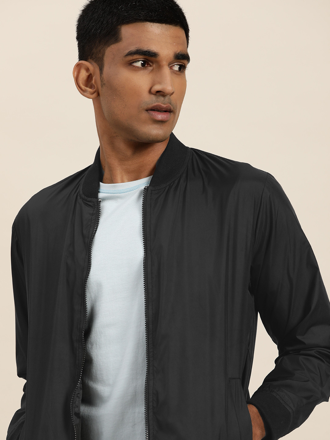 Buy INVICTUS Men Black Solid Bomber Jacket - Jackets for Men 14338162 ...