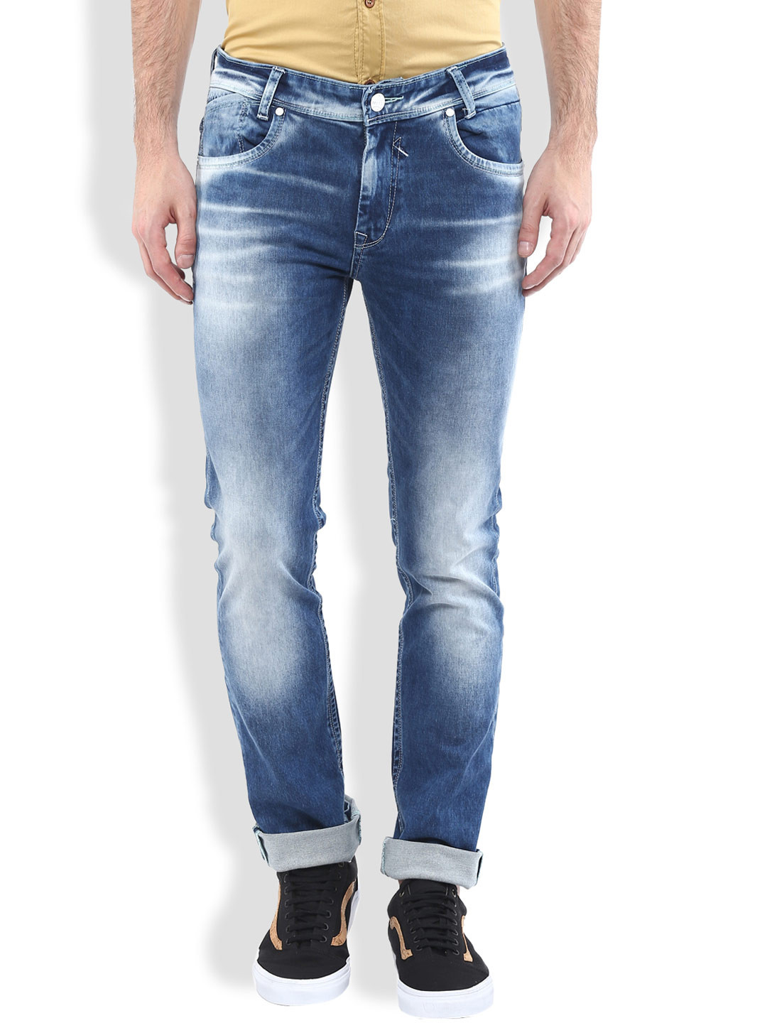 Buy Mufti Blue Straight Fit Stretchable Jeans - Jeans for Men 1435284 ...