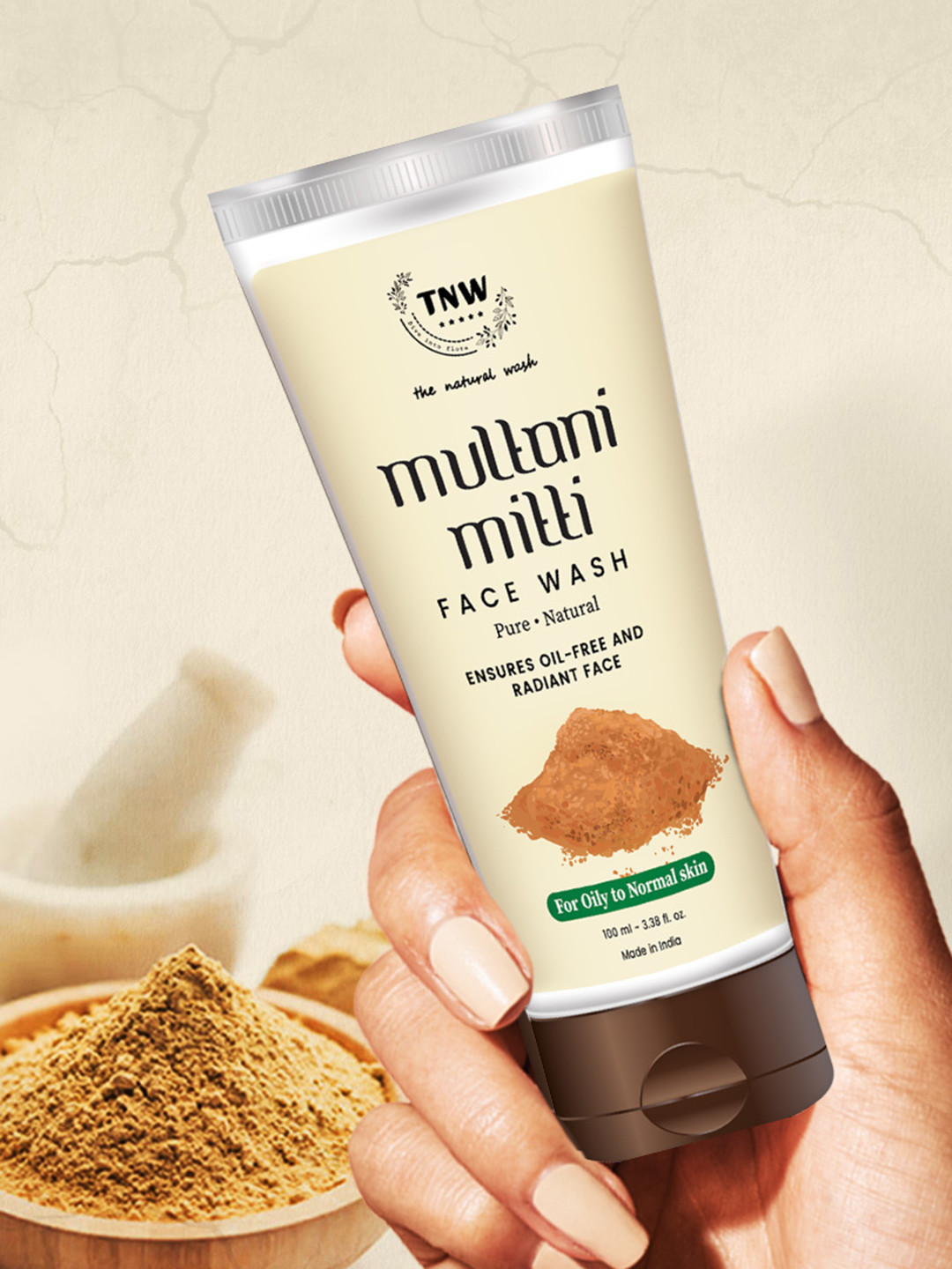 Buy TNW The Natural Wash Multani Mitti Face Wash 100 Ml - Face Wash And ...