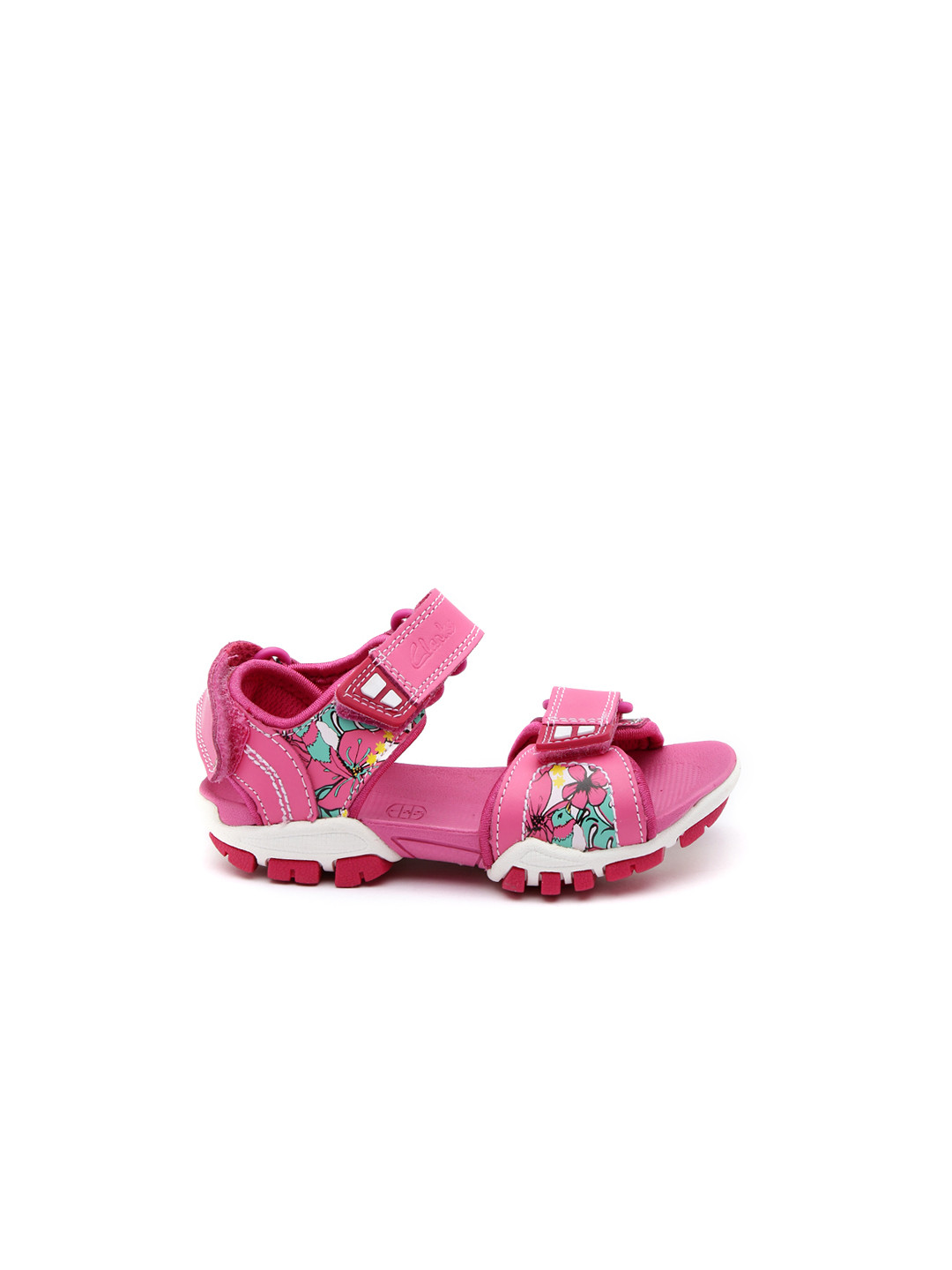 Buy Clarks Girls Pink Floral Print Sandals - Sandals for Girls 1437170 ...