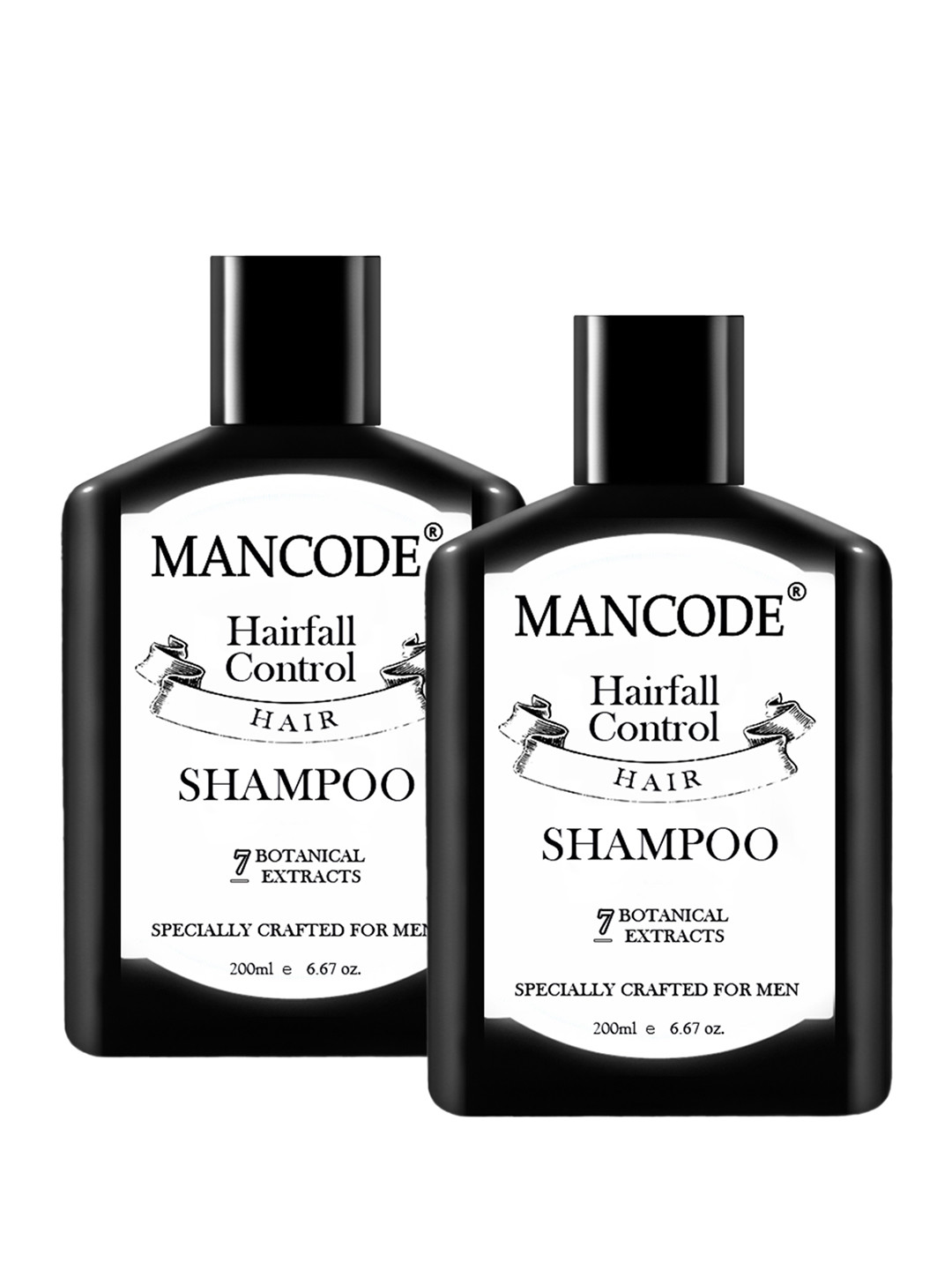 Buy MANCODE Men Pack Of 2 Black Hair Fall Control Shampoo - Shampoo for Men 14391524 | Myntra
