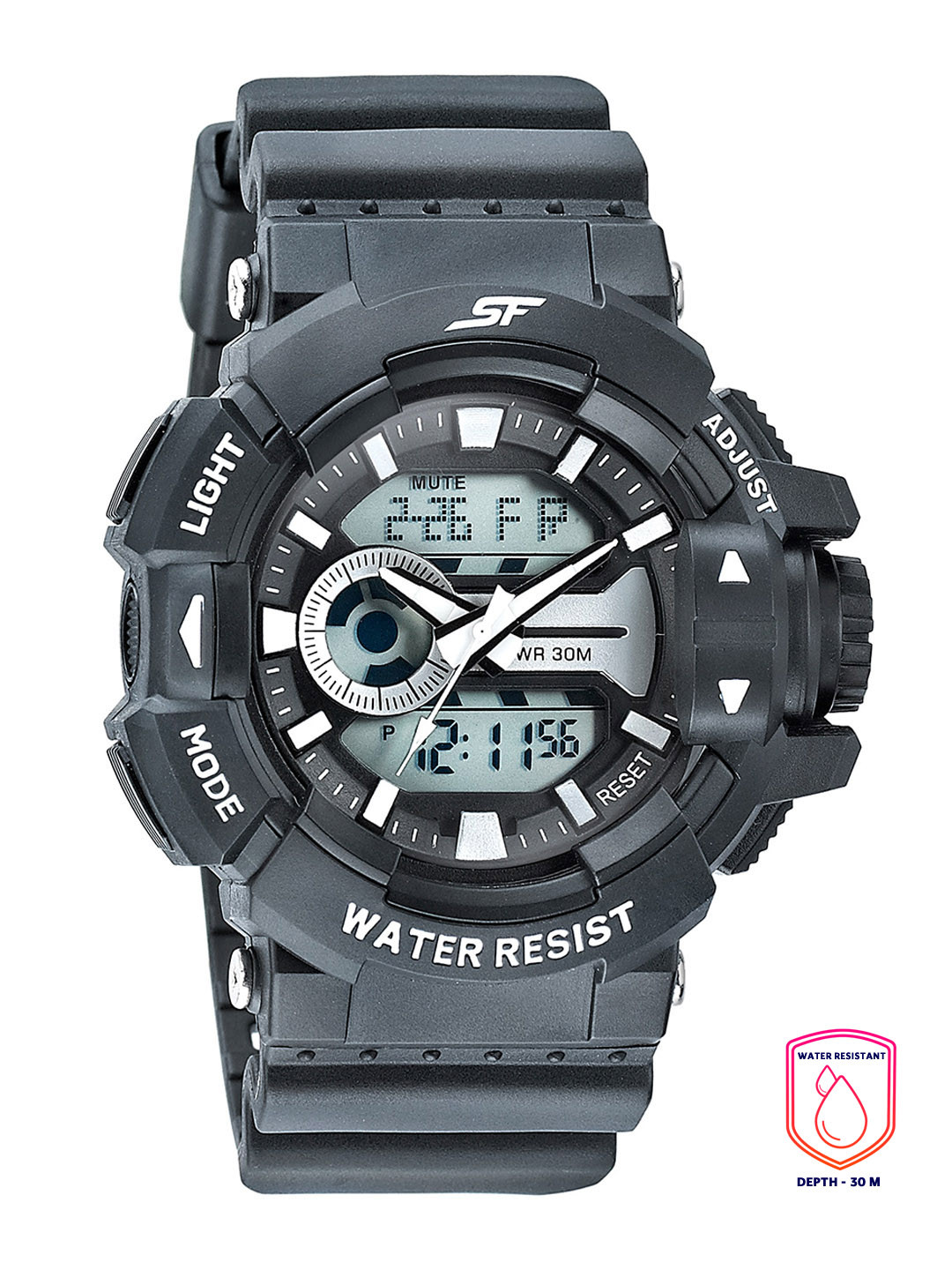 Buy Sonata Men Grey Analogue And Digital Watch 77118PP01W - Watches for ...