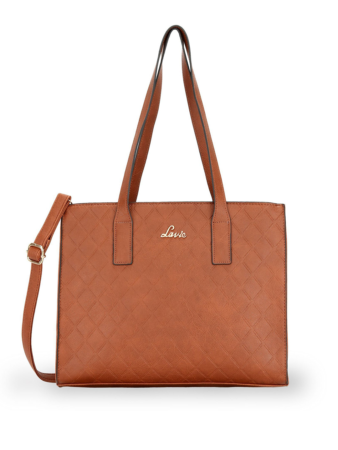 Buy Lavie Vex Tan Brown Quilted Shoulder Bag - Handbags for Women ...
