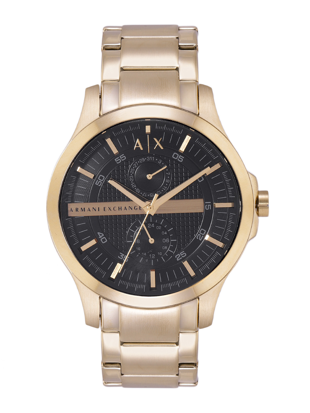 Buy Armani Exchange Men Black Dial Bracelet Style Straps Analogue Multi ...