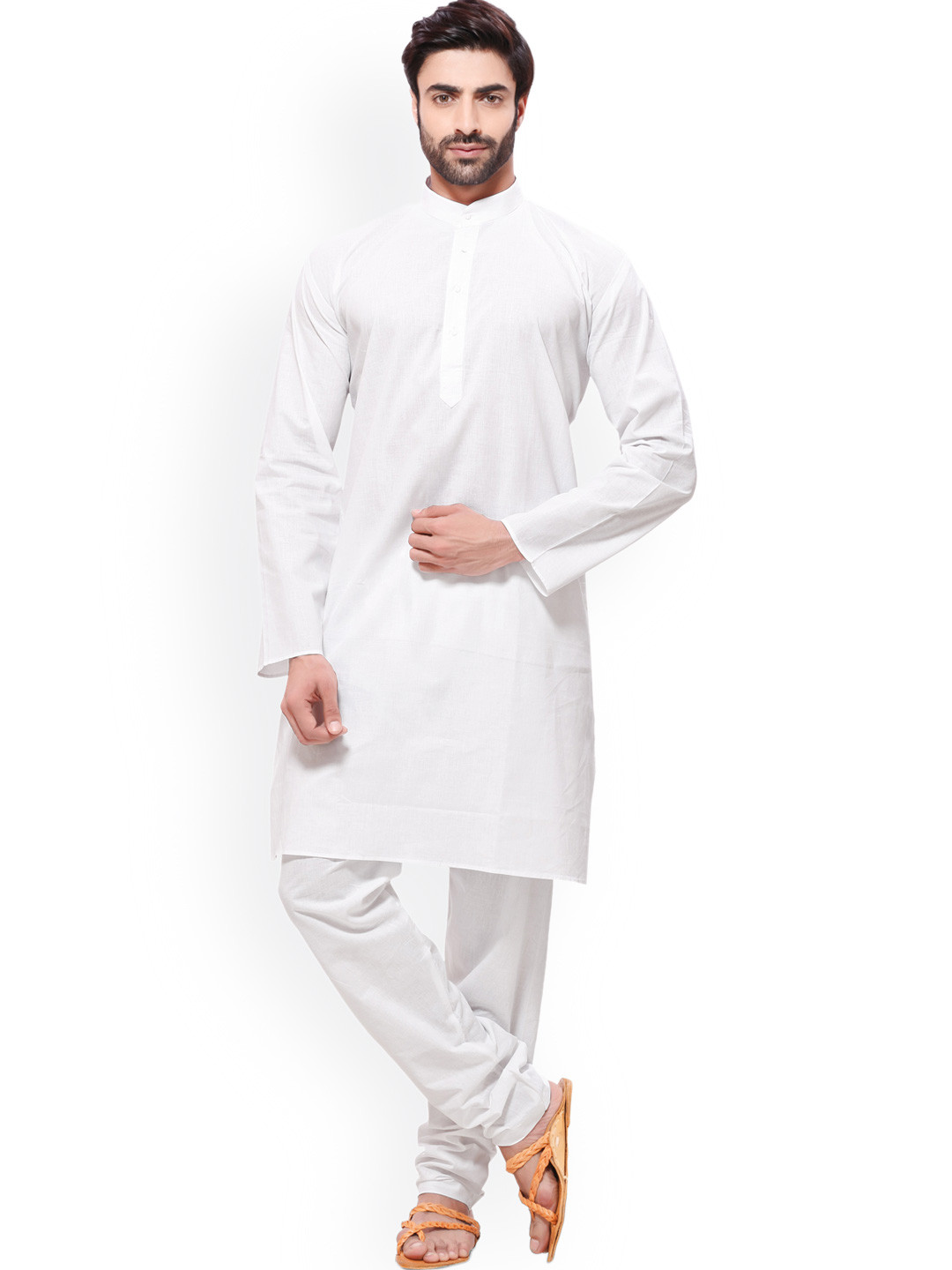 Buy RG DESIGNERS White Kurta Pyjama - Kurta Sets for Men 1444281 | Myntra