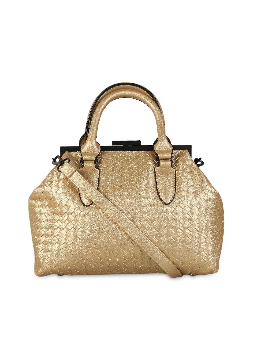 Buy Satchel Bags Gold Toned Handbag - Handbags for Women 1444888 | Myntra