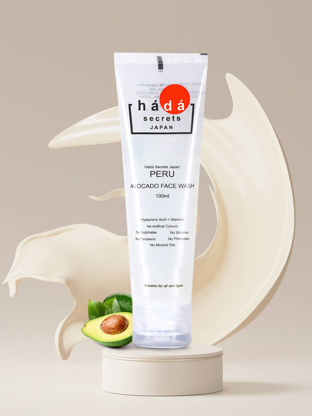 Buy Hada Secrets Japan Transparent Peru Avocado Facewash 100 Ml - Face ...