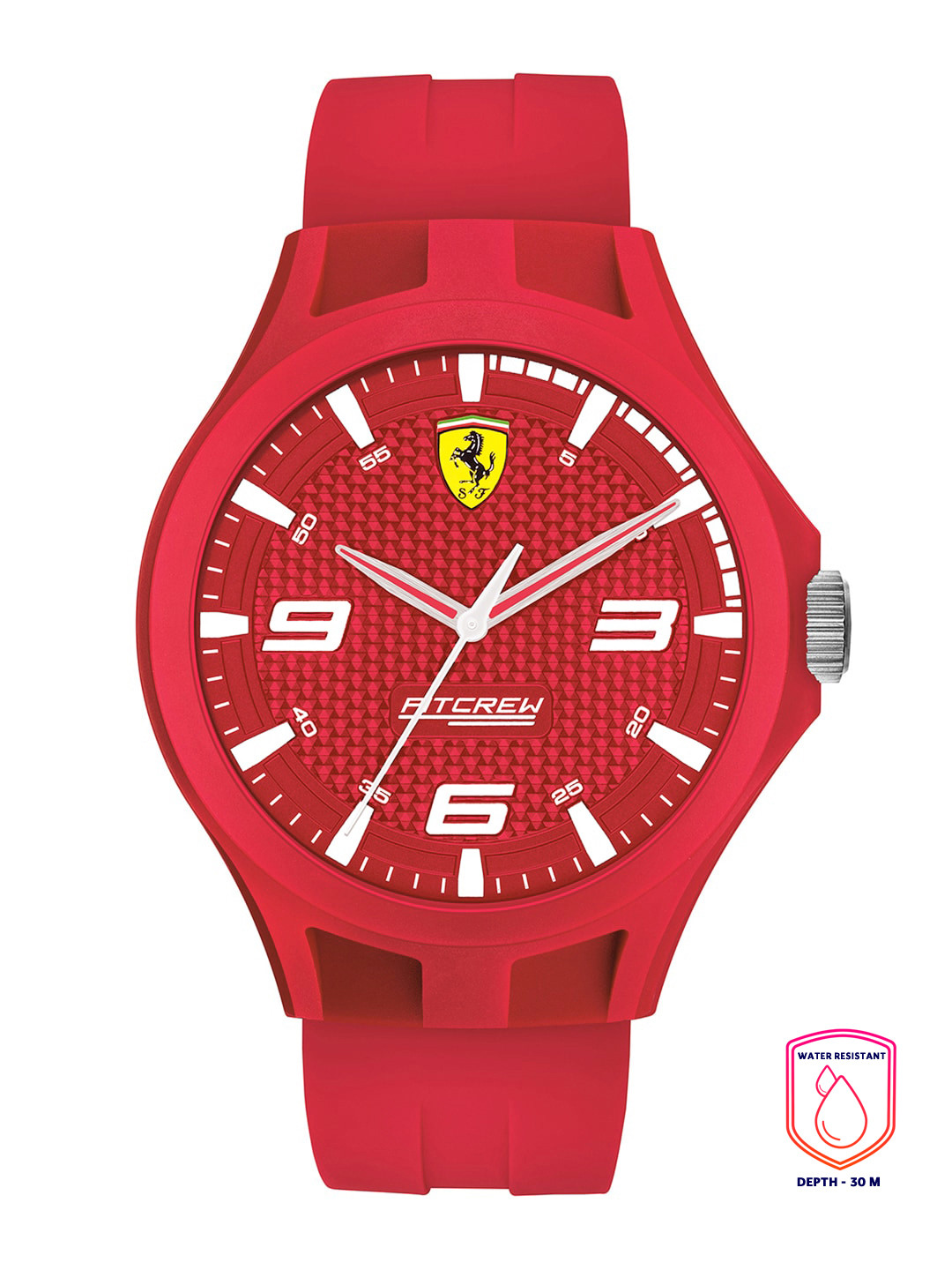Buy SCUDERIA FERRARI Men Red Brass Dial & Red Straps Analogue Watch ...