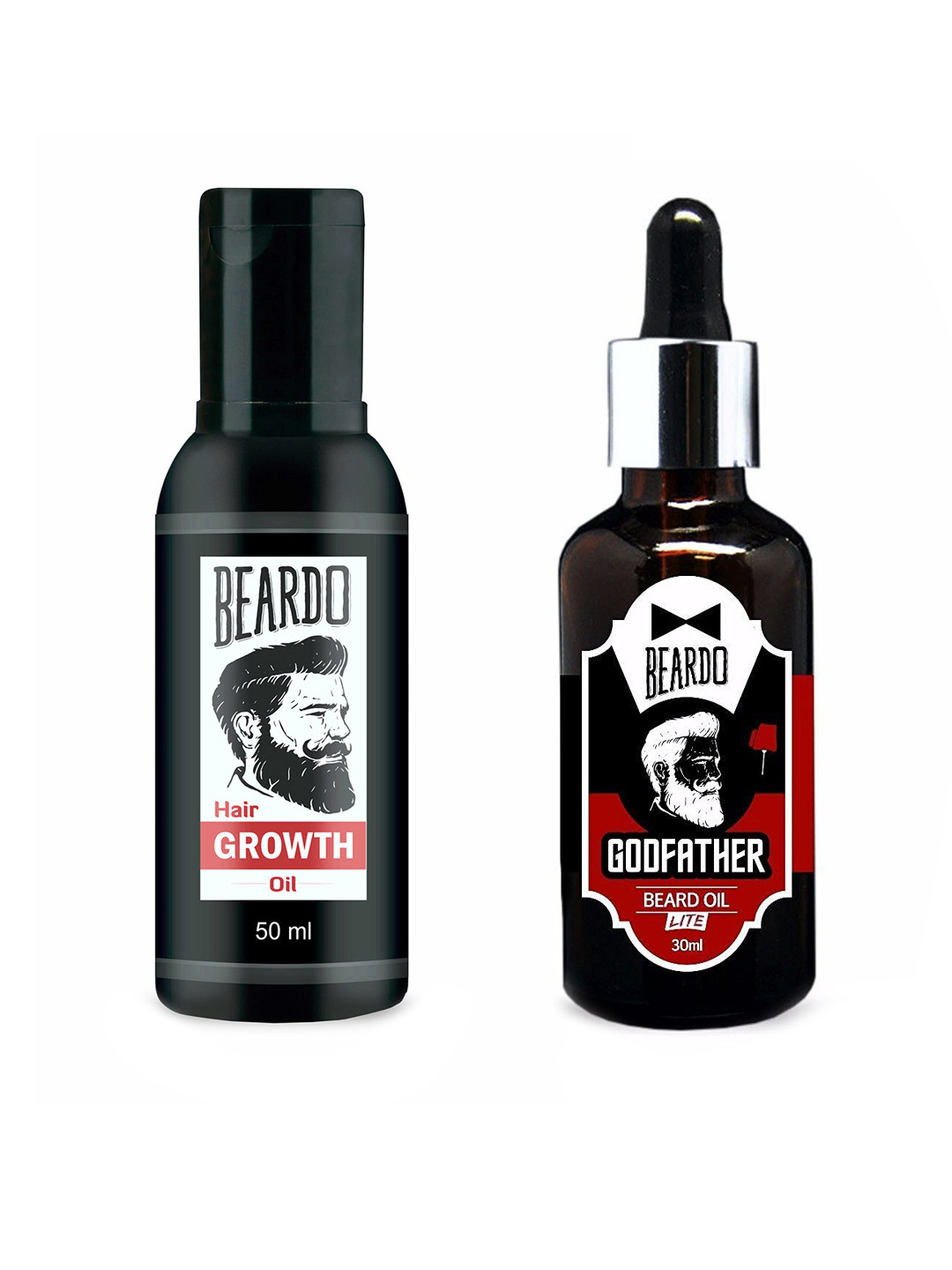 Buy BEARDO Men Set Of Hair Growth & Godfather Beard Oil - Beard Serum ...