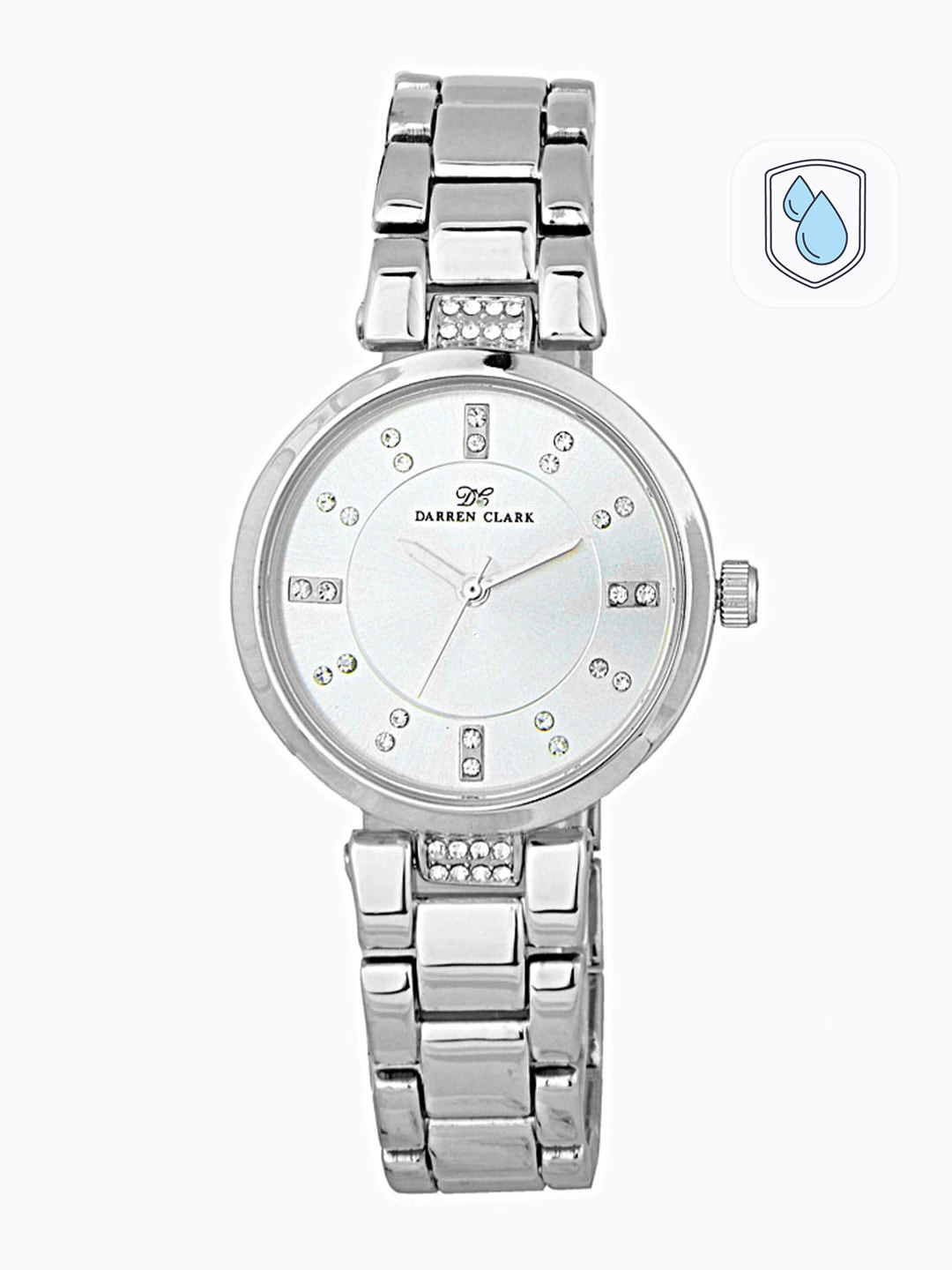 Buy DARREN CLARK Women Silver Toned Bracelet Style Analogue Watch 11018 ...