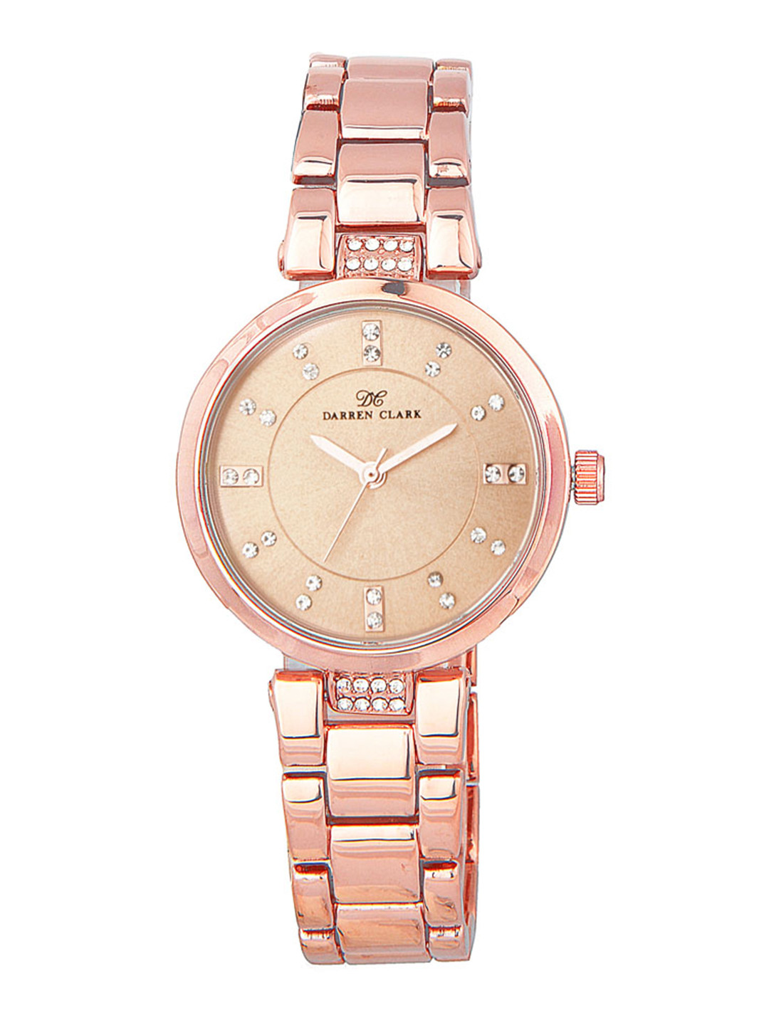Buy DARREN CLARK Women Rose Gold Toned Bracelet Style Analogue Watch ...
